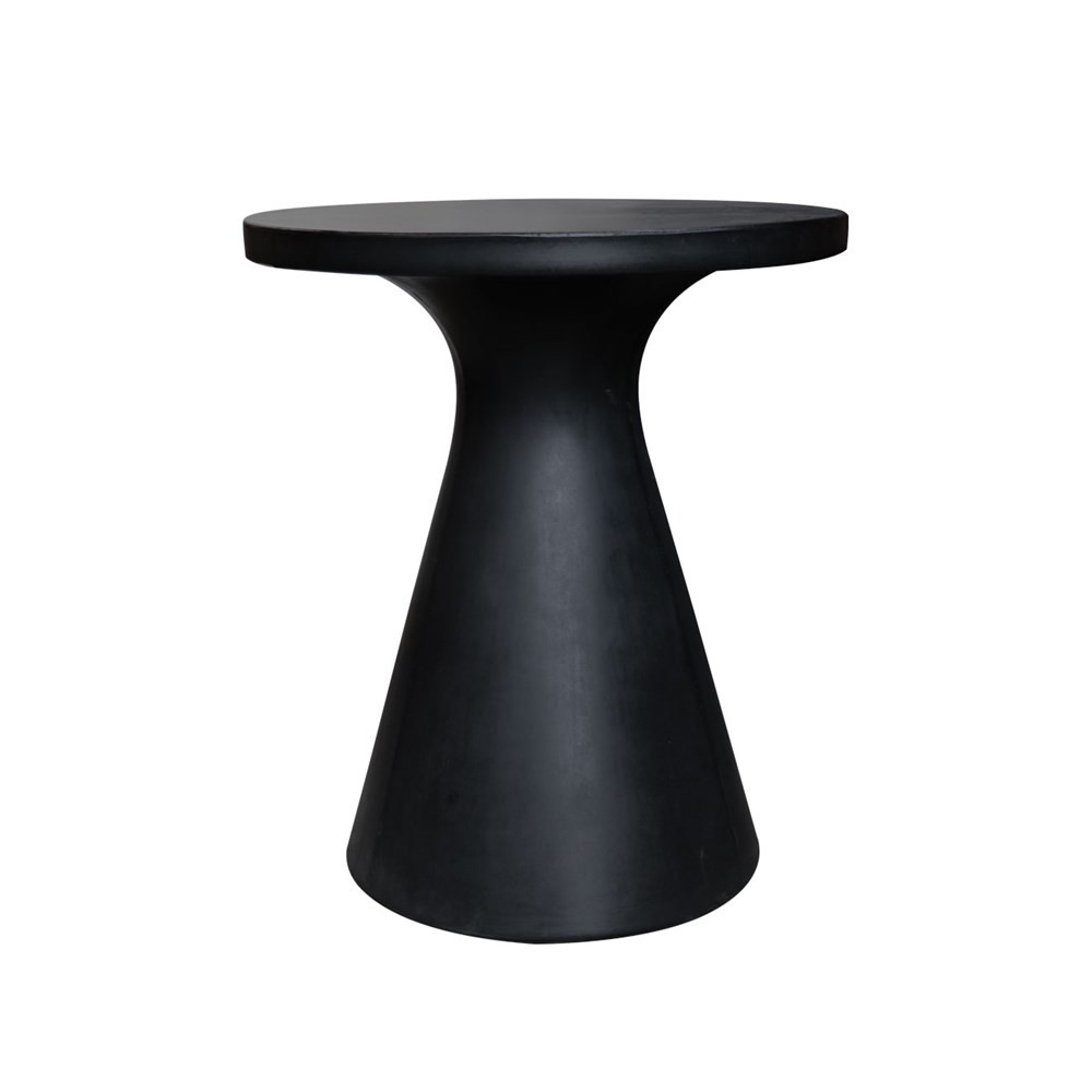 CORFU CONCRETE PEDESTAL DINING TABLE - BLACK - Lounge & Living